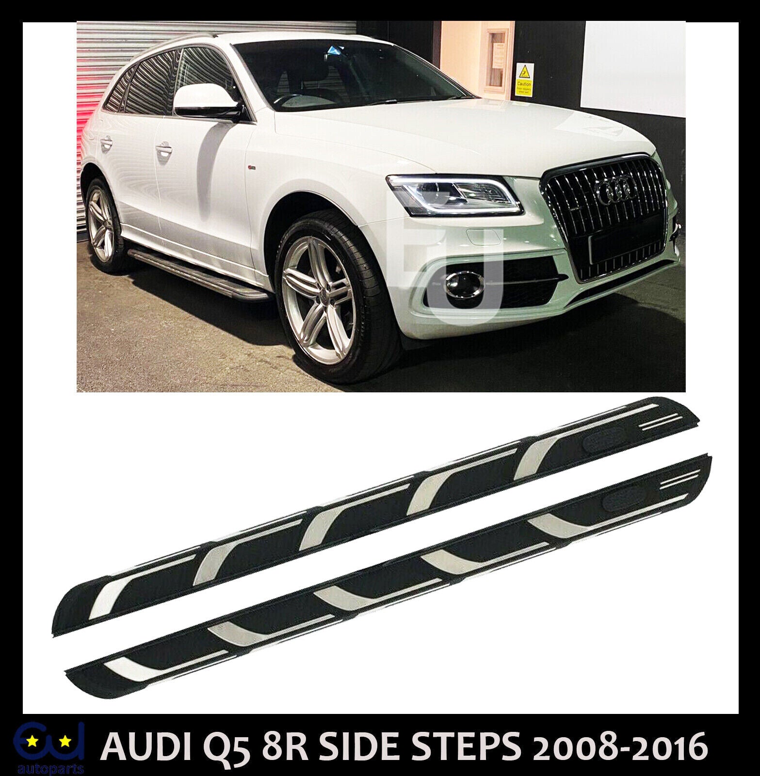 FOR AUDI Q5 2008-2016 8R SIDE STEPS RUNNING BOARDS OEM STYLE NEW 100%