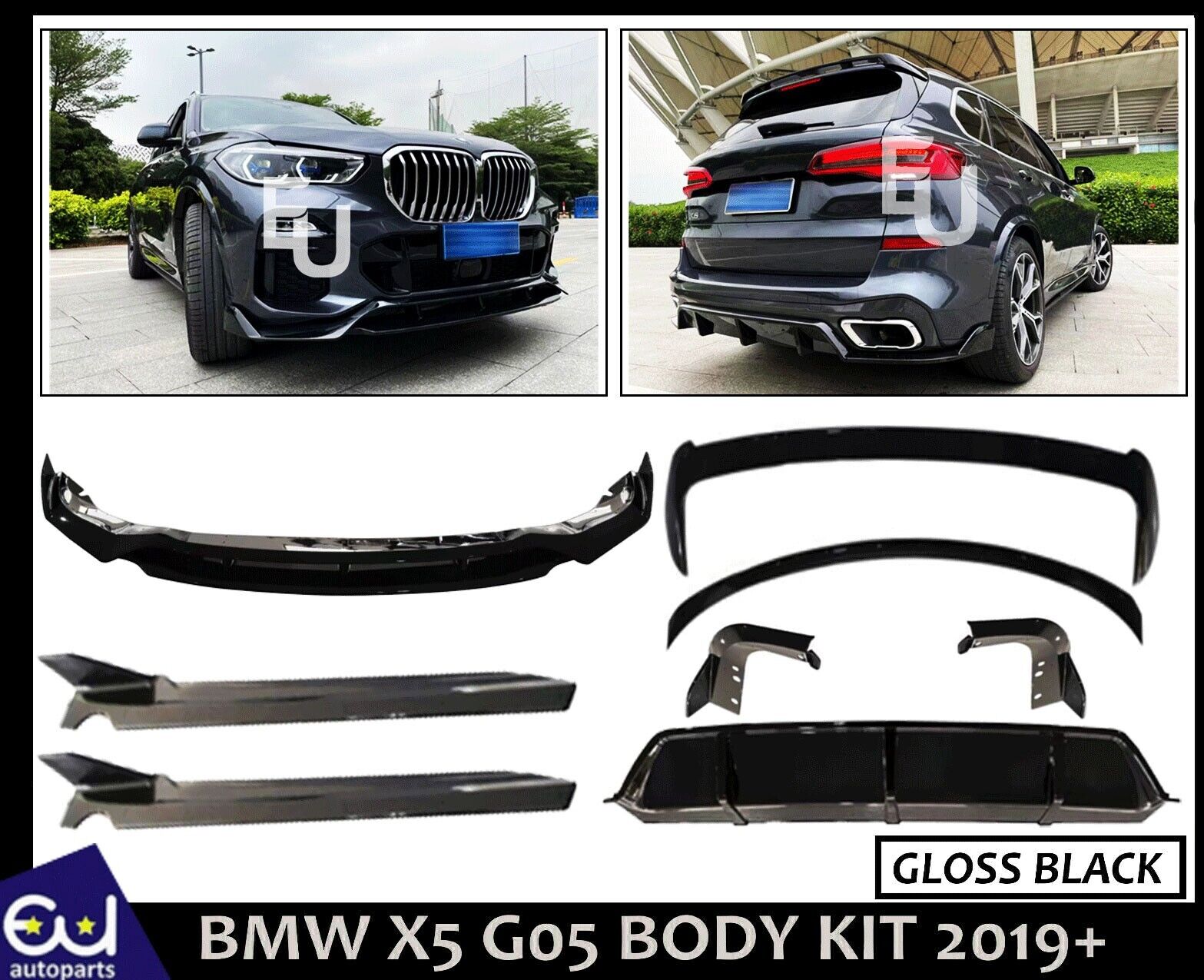 FOR BMW X5 G05 AERO BODYKIT BODY KIT FRONT LIP SPLITTER SIDE SKIRT REA