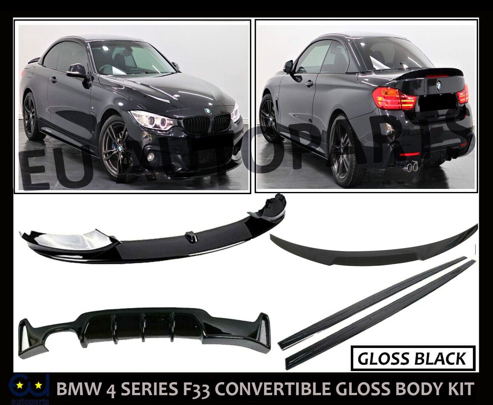 FOR BMW F33 4 SERIES CABRIOLET BODYKIT FRONT SPLITTER REAR DIFFUSER SI