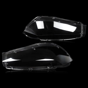 L+R HEADLIGHT LENS COVER HEADLAMP SHELL FOR BMW X5 F15 X6 F16 2014-201