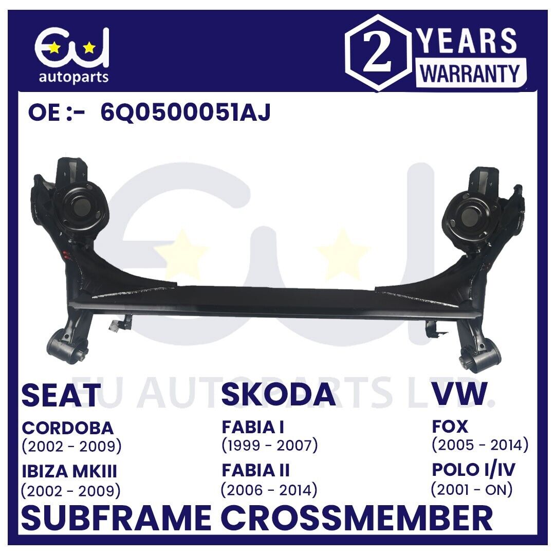 New Rear Axle Subframe Beam for Volkswagen VW Fox Polo Seat Cordoba Ib