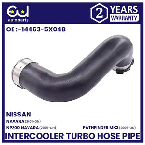 FOR NISSAN NAVARA D40 PATHFINDER 2.5 TURBO INTERCOOLER HOSE PIPE 14463