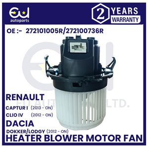 HEATER BLOWER MOTOR FAN FOR RENAULT CAPTUR I CLIO MK4 DACIA DOKKER LOD