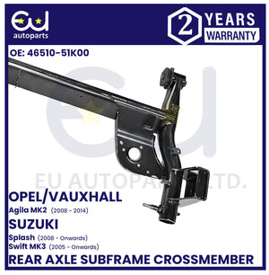 REAR SUBFRAME AXLE CROSSMEMBER BEAM VAUXHALL AGILA & SUZUKI SWIFT SPLA