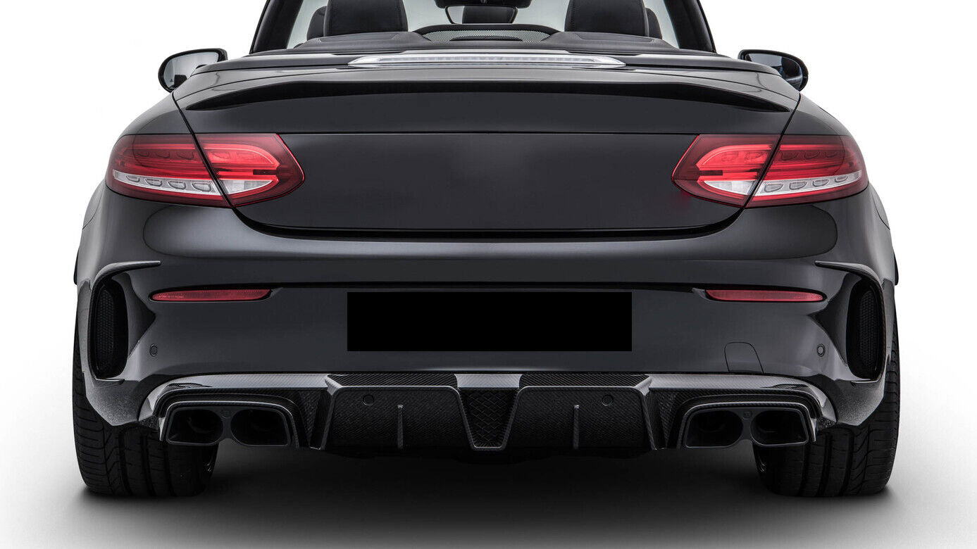 FOR MERCEDES C CLASS A205 C205 COUPE REAR DIFFUSER AMG C63 BRABUS STYL