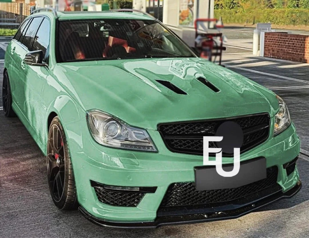FOR MERCEDES W204 C63 AMG FACELIFT FRONT SPLITTER SPOILER LIP GLOSS BL