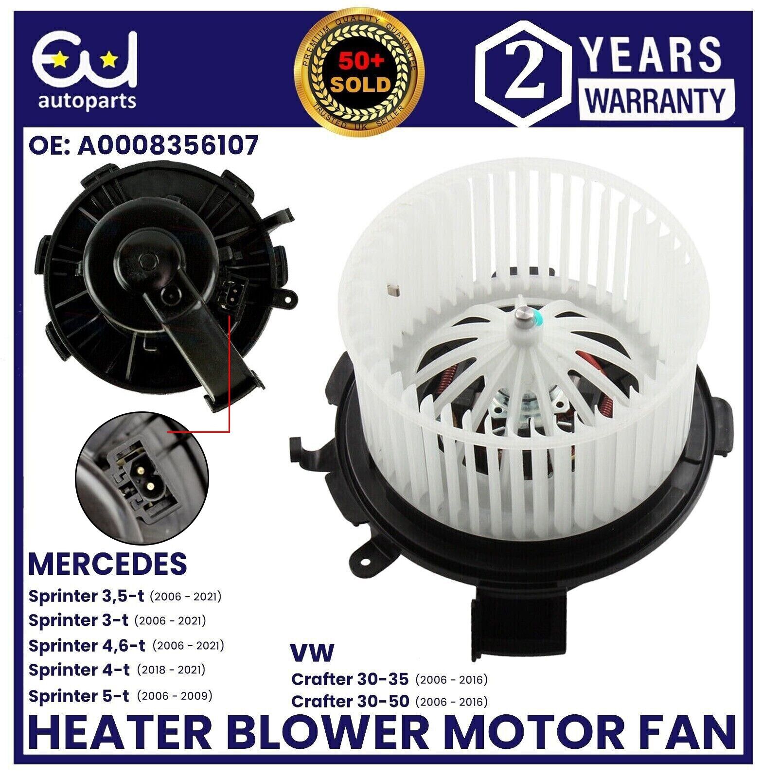 BLOWER MOTOR HEATER FAN FOR MERCEDES SPRINTER 906 VW CRAFTER 06- LHD/R