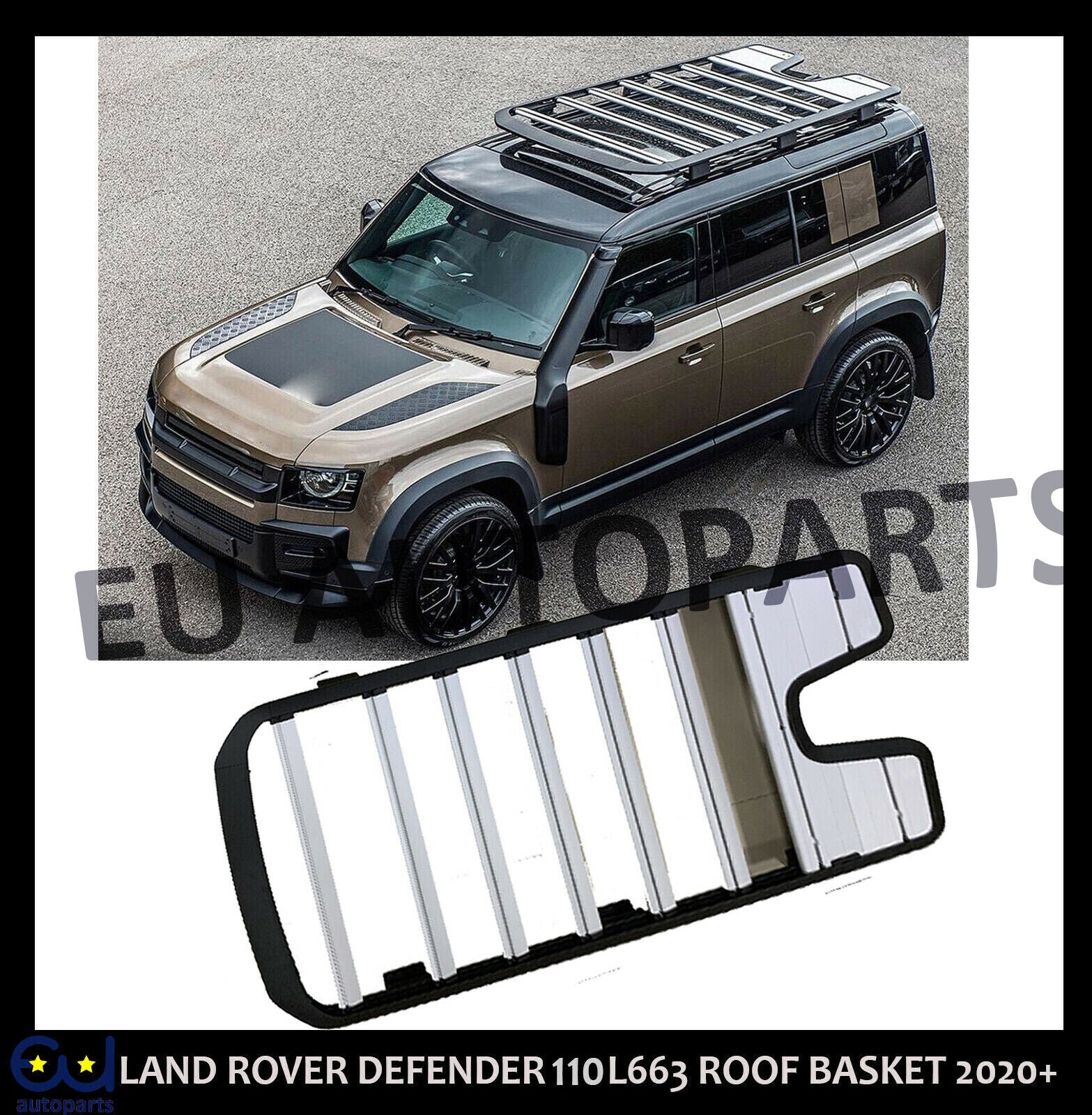 FOR LAND ROVER DEFENDER 110 L663 CARRIER LUGGAGE BASKET ROOF RACK RAIL