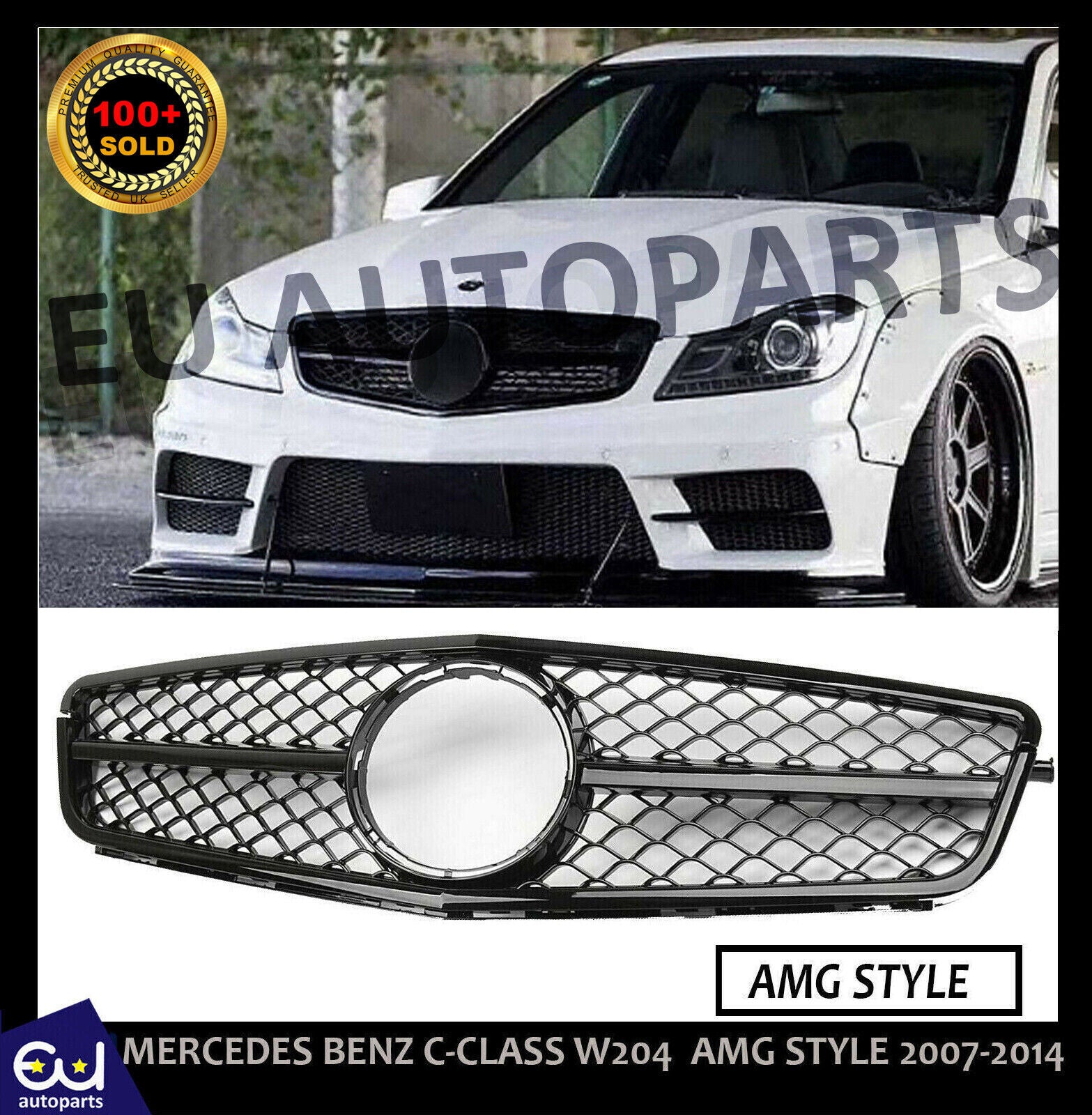 AMG STYLE FRONT RADIATOR GRILLE FOR MERCEDES C-CLASS C204 W204 S204 GL