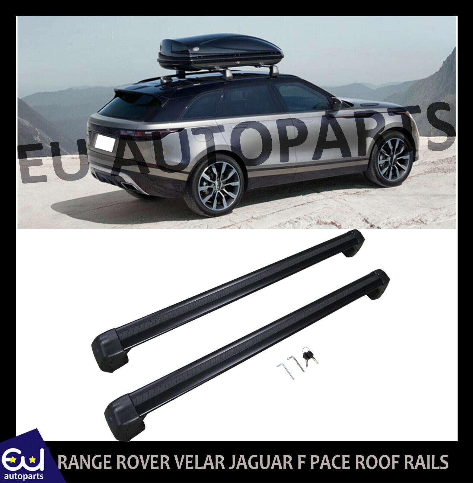 FOR RANGE ROVER VELAR JAGUAR F PACE CROSS BARS ROOF RAIL RACK OEM FIT