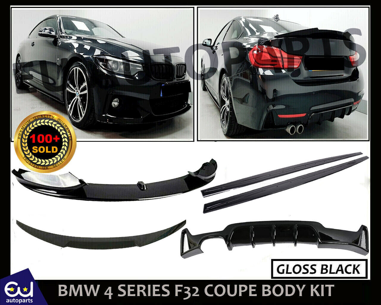 FOR BMW F32 4 SERIES BODYKIT SPLITTER FRONT LIP SIDE SKIRT REAR SPOILE