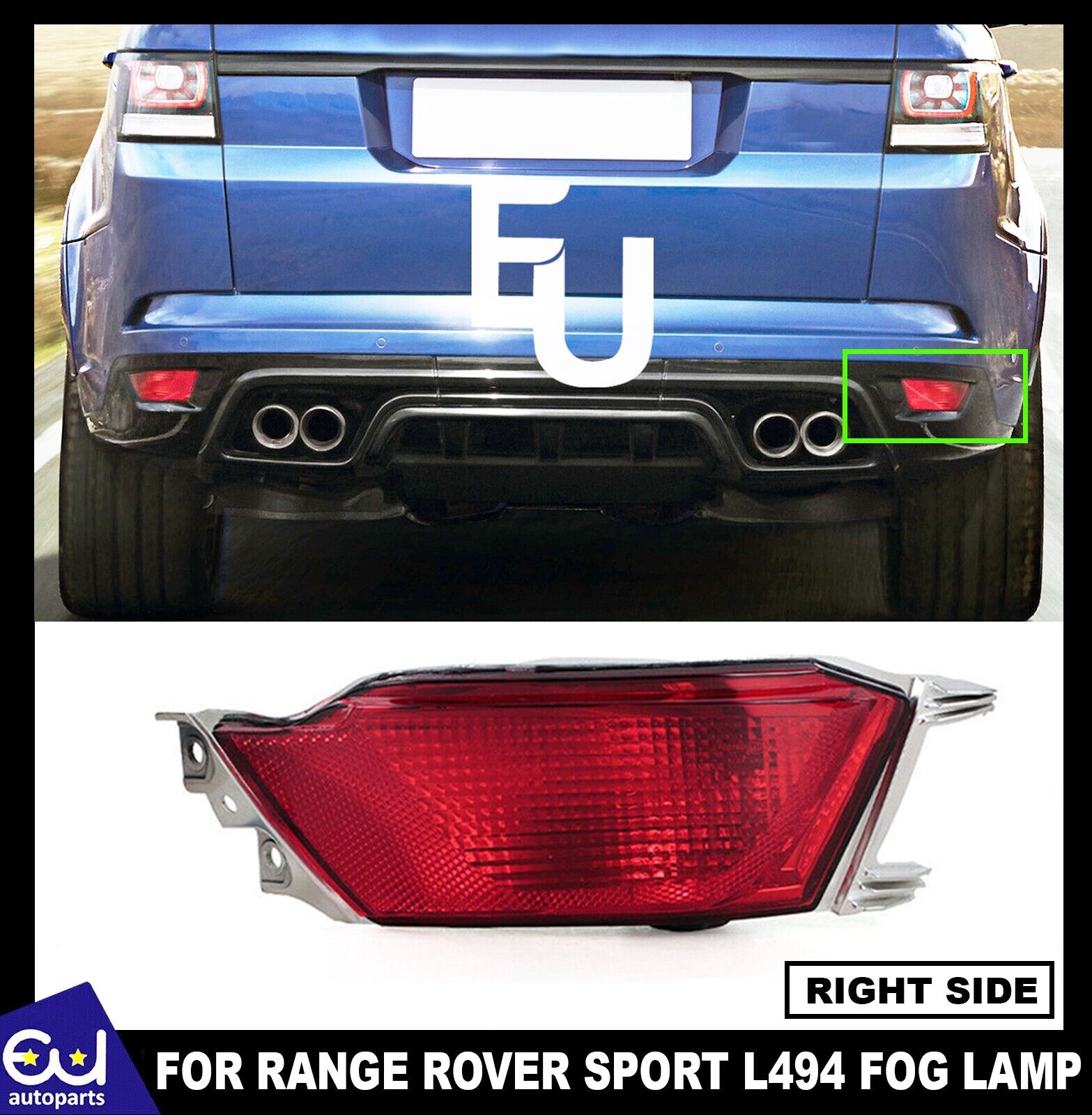 REAR BUMPER FOG LAMP LIGHT LENS TO FIT RANGE ROVER SPORT 2013 L494 RH