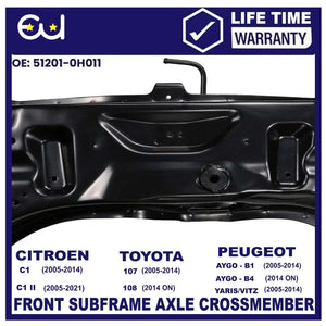 FRONT SUBFRAME AXLE CROSSMEMBER CRADLE FOR CITROEN C1 PEUGEOT 107 TOYO