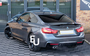FOR BMW 4 SERIES F32 F33 F36 M SPORT REAR BUMPER DIFFUSER GLOSS BLACK