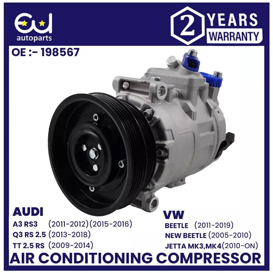 AIR CONDITIONING A/C COMPRESSOR FOR AUDI A3 Q3 TT VW BEETLE JETTA 2.5