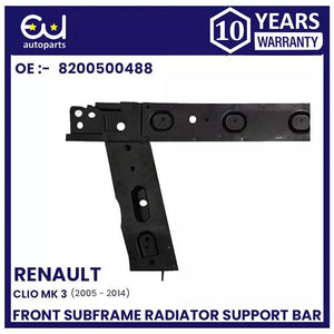 FRONT SUBFRAME RADIATOR SUPPORT ENGINE PANEL BAR FOR RENAULT CLIO MK3